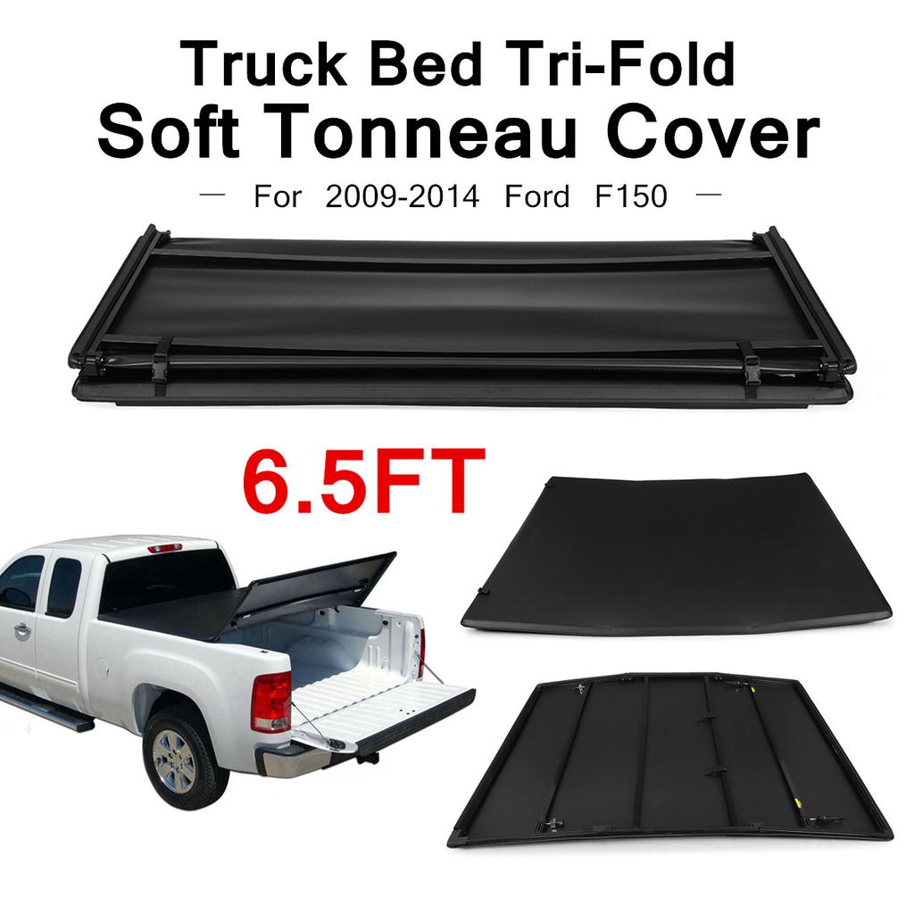 Buy Fit For Ford 2009-2014 F150 6.5FT Truck Bed Tri-Fold Soft Tonneau ...