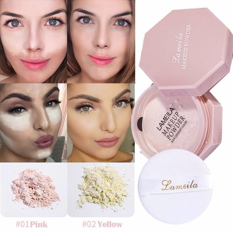 Buy Face Loose Powder Matte Finish Transparent Setting Makeup Powder at ...