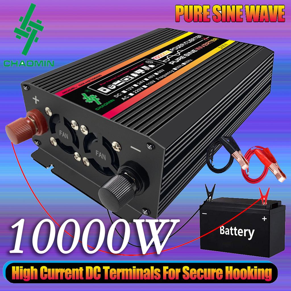 Buy Portable Pure Sine Wave Inverter DC 12v/24v To AC 220V 10000W Power ...
