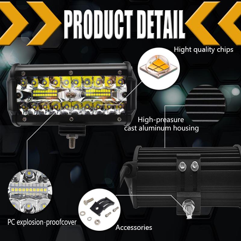 Buy 120W 12000LM Led Light Bars Spot Flood Beam Flood Lights Fog Lights ...