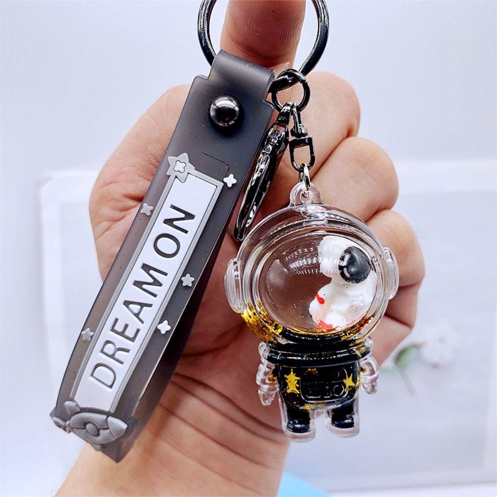 Buy Chain Charms Liquid Oil Keyring Space Astronaut Key Ring Floating ...