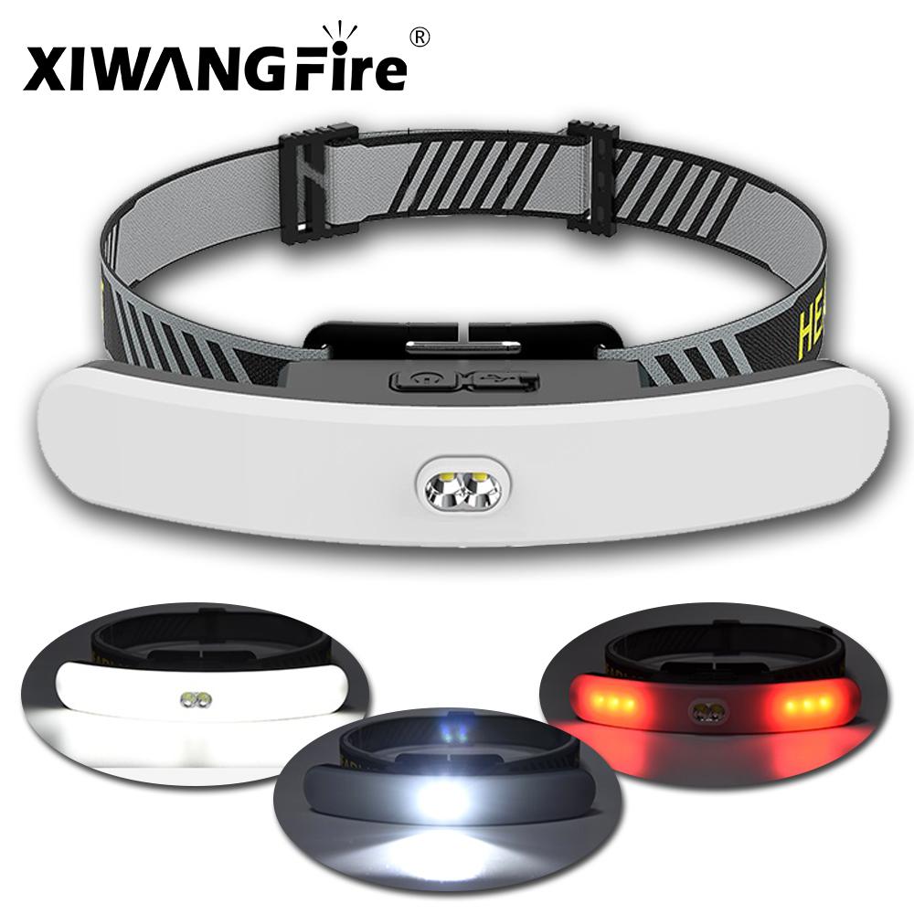 Cheap 2022 Cob Headlamp Usb Rechargeable Outdoor Cycling Floodlight Red ...