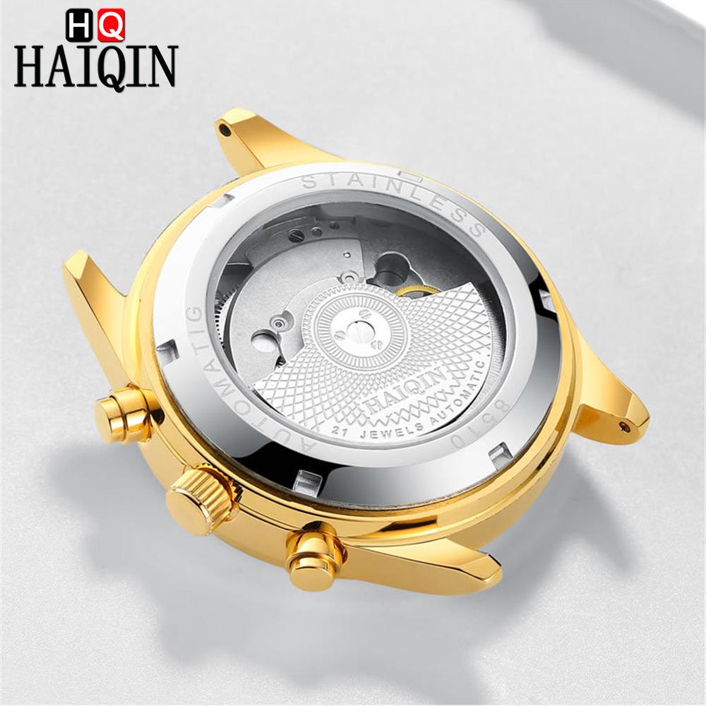 HAIQIN Hommes Automatique Mécanique Montres Business Watch Hommes Luxe ...