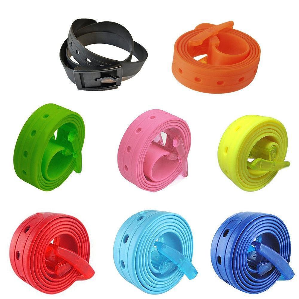 Buy Belt Strap Silicone Rubber Leather Belt Plastic Buckle Belt ...