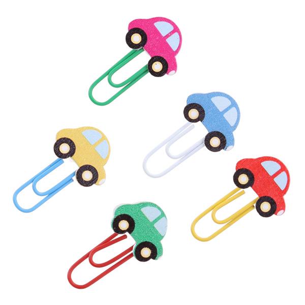 50pcs Cute Practical Wooden Car Shaped Paper Clips File Clamps Paper ...