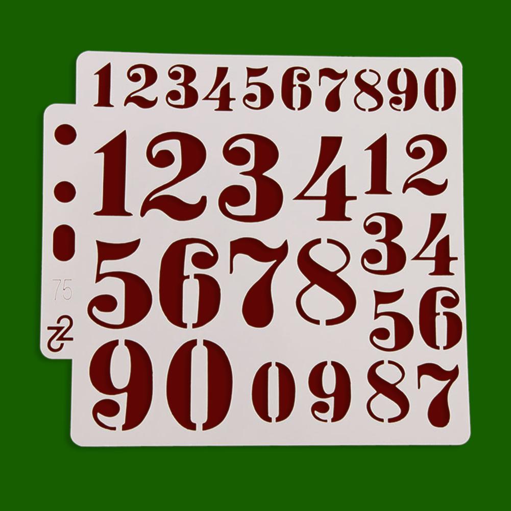 Buy Plastic Numbers Painting Template DIY Cake Coffee Decor Spray Mold ...