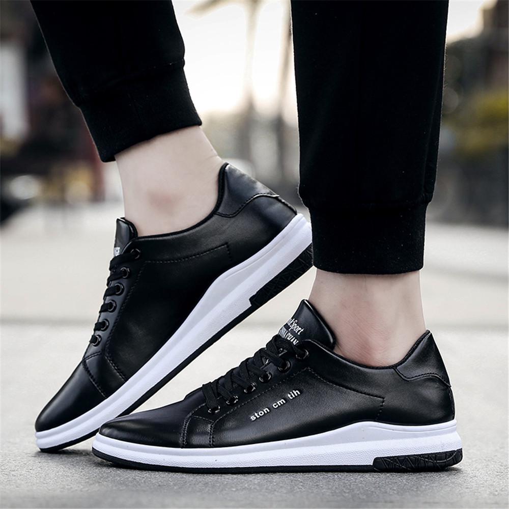 Buy Man Solid Color Flats Male Trainers Footwear Lace-up Driving Shoes ...