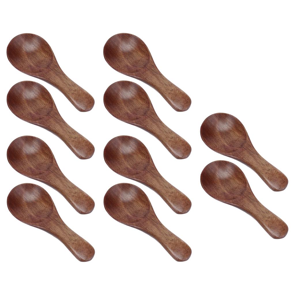 Buy 10pcs Small Wooden Spoons Cooking Condiments Spoons for Kitchen ...
