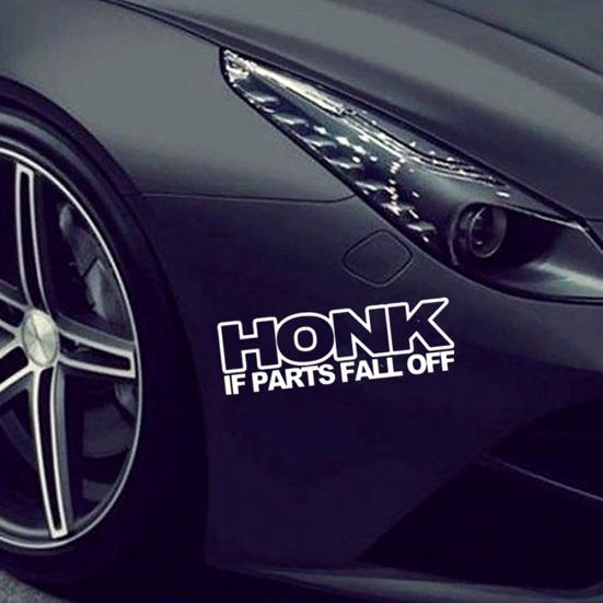 HONK If Parts Fall Off Sticker Funny JDM Drift Lowered Old Rat Rod Car ...