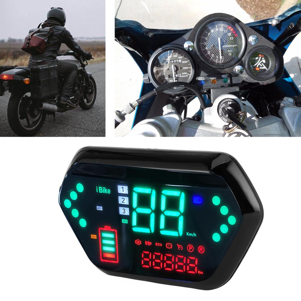 Buy 48V/60V Speedometer Odometer Tachometer Digital LCD Display ...
