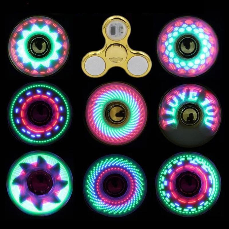 Buy Luminous Fidget Spinner Led Hand Crank Adult Decompression Toys ...