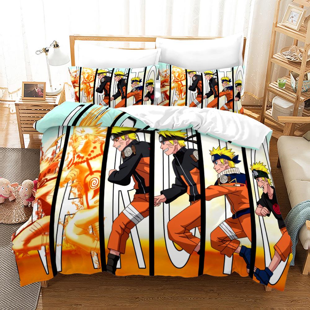 💰Cumpără Ninja Uzumaki Uchiha Narutoes lenjerie de pat Set Anime ...