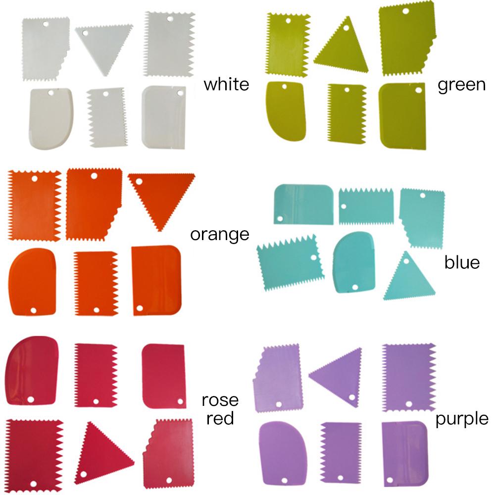 6 Pcs/Set Cake Scraper Edge Decorating Cutters Set Comb & Icing ...