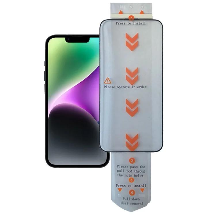 Cheap For iPhone 14 Clear Screen Protector Tempered Glass Full Coverage ...