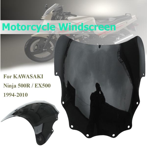 Motorcycle Windscreen Windshield Black Durable For 1994-2010 Kawasaki ...