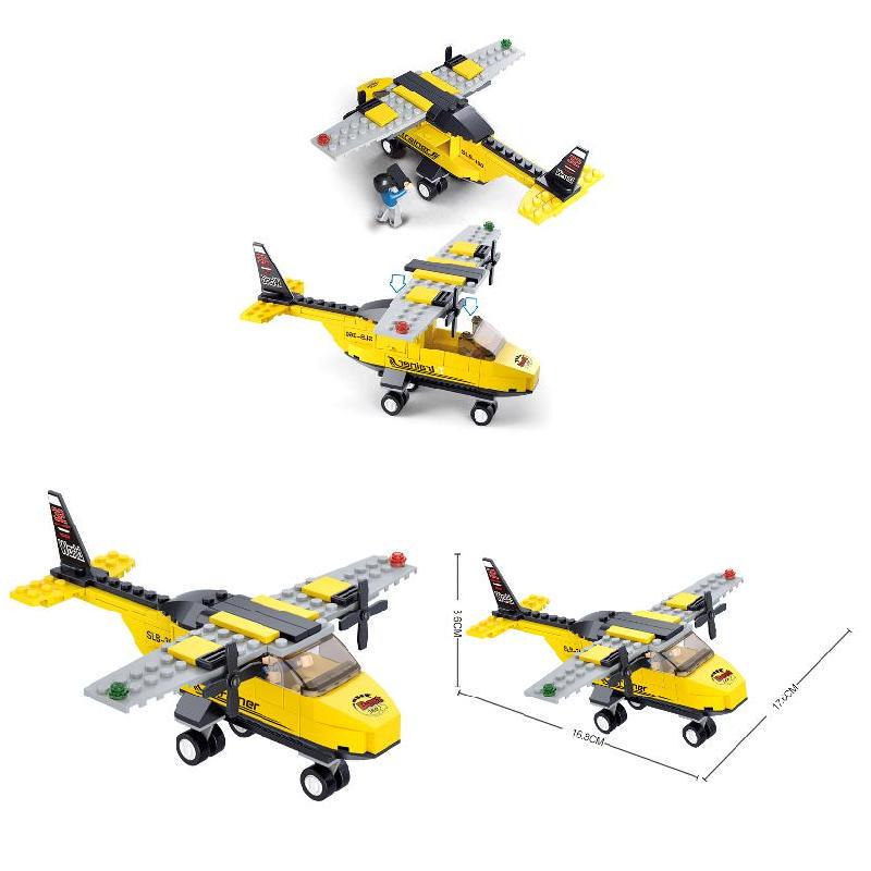 Buy Building Bricks Kit DIY Birthday Gifts Educational Airplane City ...