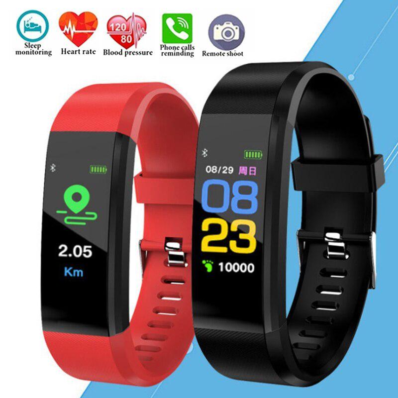 Buy Color Screen Smart Bracelet Fitness Sleep Tracker Pedometer Heart ...