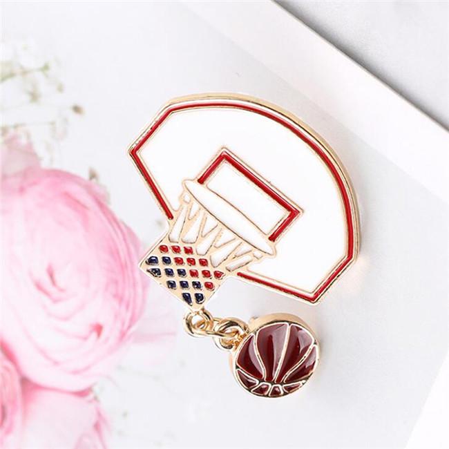 Sport Brooches Basketball Hoop Enamel Pin Boy Lapel Pin Hat Bag Pins ...