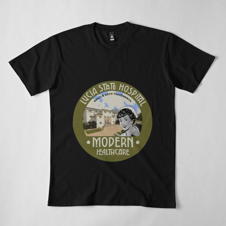 Buy Men Premium Cotton Harajuku T-Shirt Lucia State Hospital Nurse ...