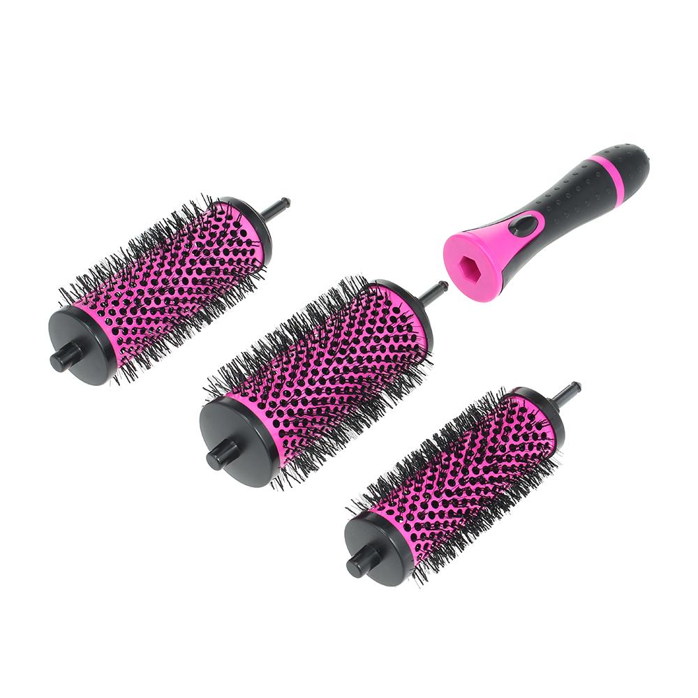 Buy Round Brush Set with Detachable Barrels Nylon Bristles Set of 3 ...