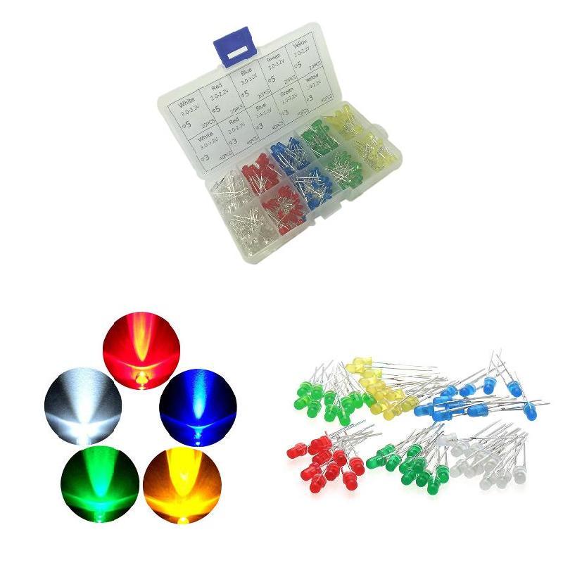 Buy LED Blue Assortment Yellow 300pcs 3mm Kit 5mm White Red Emitting ...