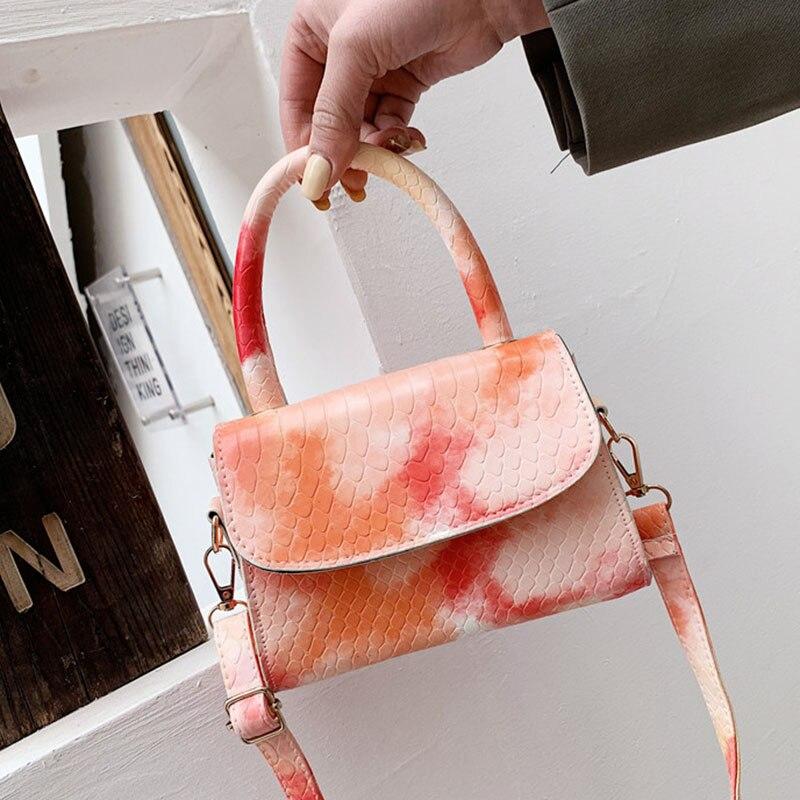 Buy Mini Square Handbags For Women 2021 Retro Snake Skin Prints ...