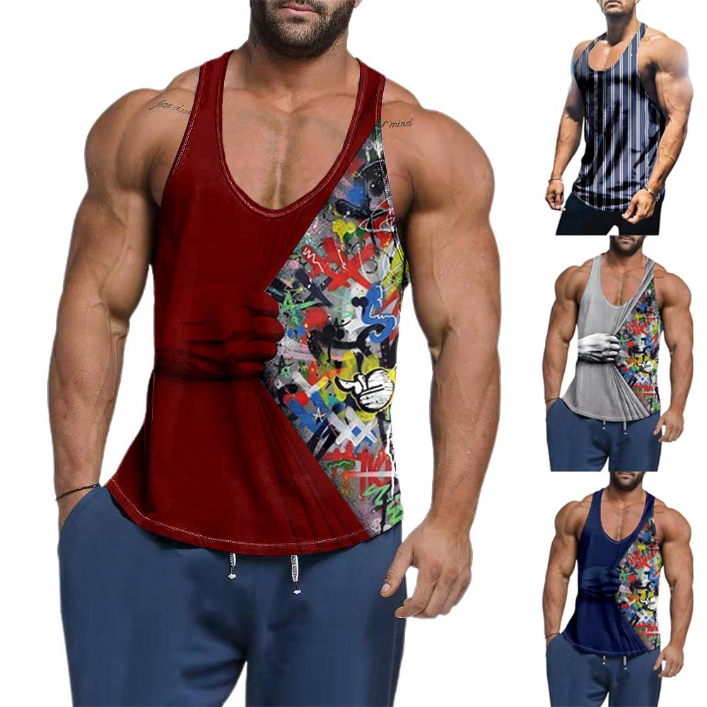 Buy Male Tank Tops Fitness Man Men Muscle Pullover Top at affordable ...