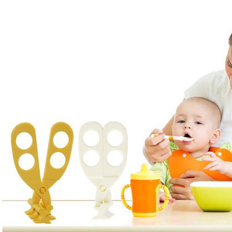 Buy Baby Multi-functional Food Scissors Baby Food Supplement Scissors ...