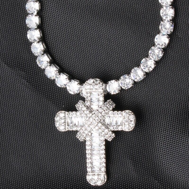 Buy Fashion Hip Hop16 /18 /20 /24 Inch Tennis Chain Hip Hop Cross ...