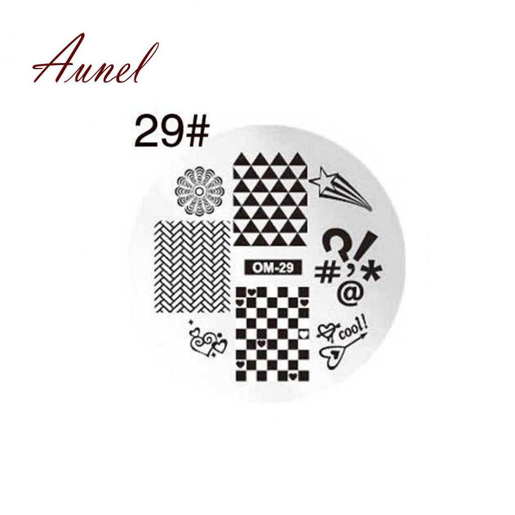 Buy Circular Floral Nail Stamping Plate Diy Polish Nail Tool at ...