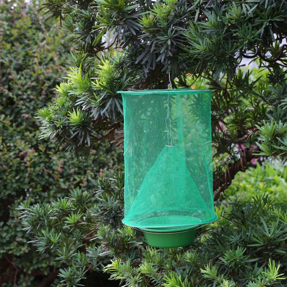 Buy Fly Catcher Foldable Hanging Fly Trap Insect Bug Cage Mesh Net Trap ...