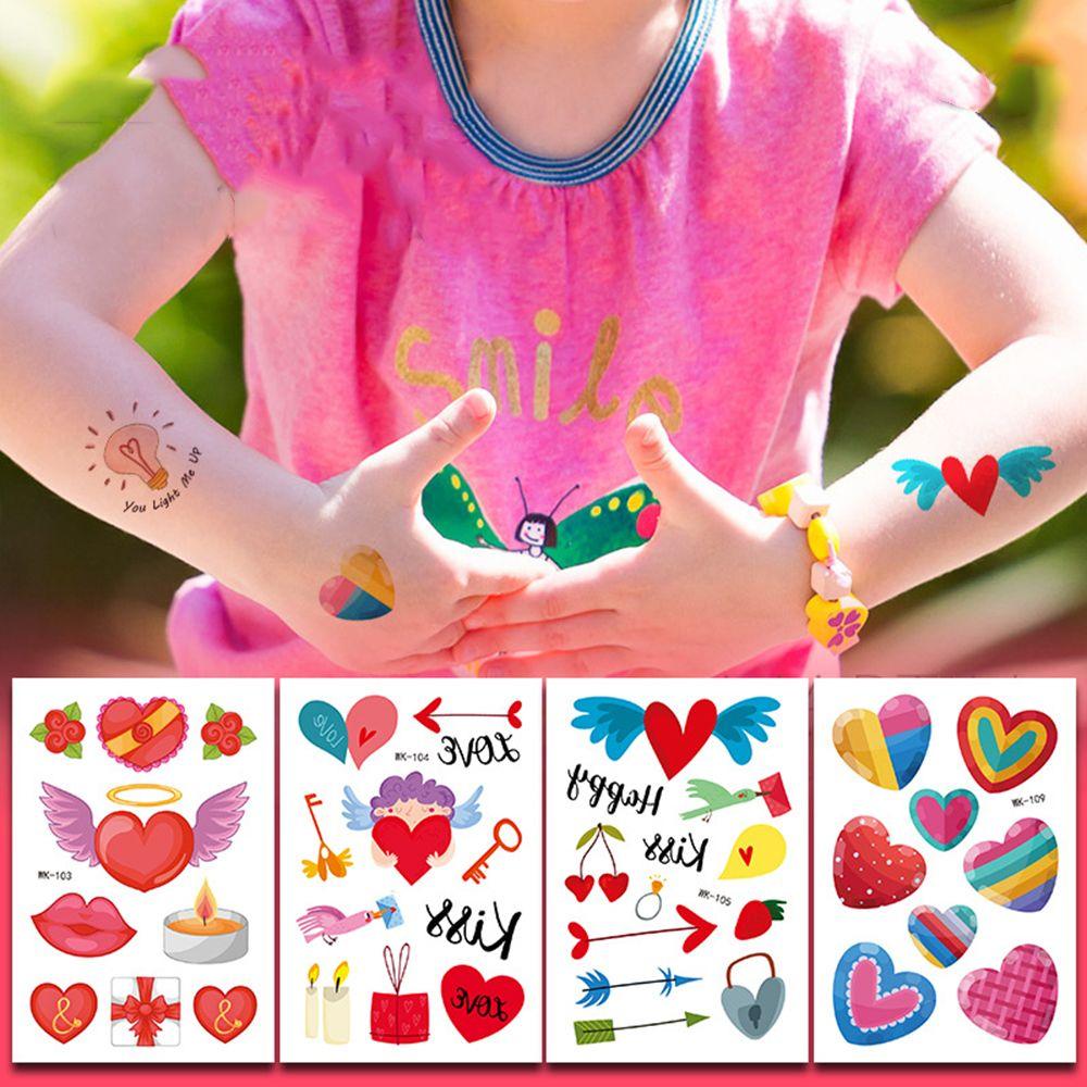 Buy Gift Disposable Tattoo Decals DIY Tattoo Stickers Valentines ...