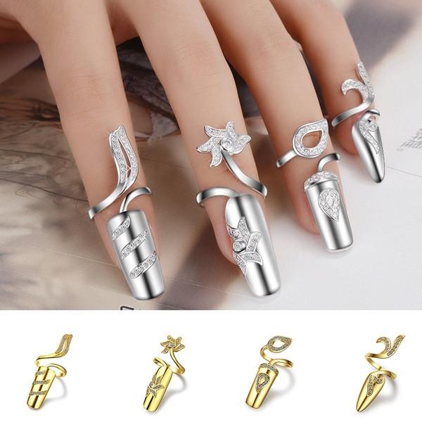 Buy Silver/Gold Color Fashion Unique Hollow Carve Flower Open Ring ...