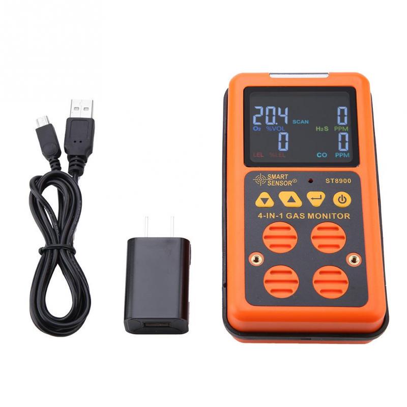 Buy SMART SENSOR ST8900 Multi-gas Detector for CO, O2, H2S, LEL ...