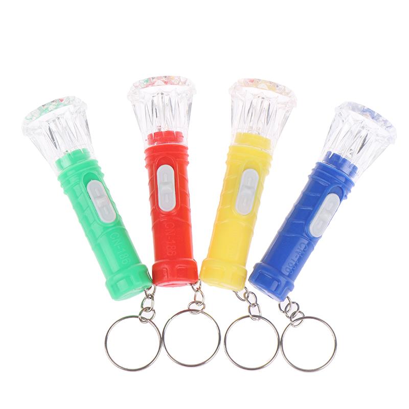 Mini LED Light Portable Keychain Plastic Flashlight Torch Outdoor ...