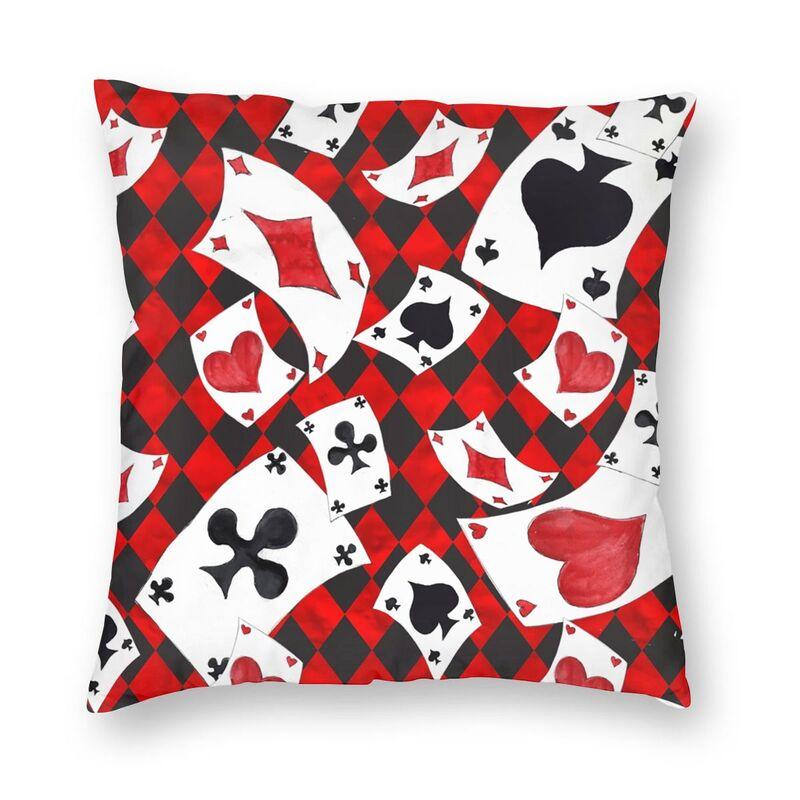 Cheap Poker Playing Cards Pattern Pillow Case 40x40cm Decor Home Kawaii ...