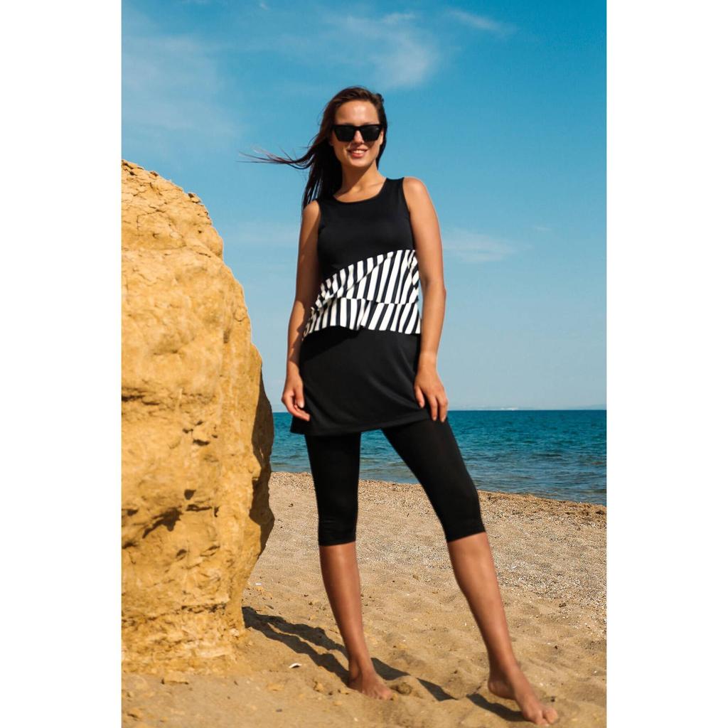 Modest Muslim Swimwear Burkini Islamic Swimsuit Rivamera Patterned ...