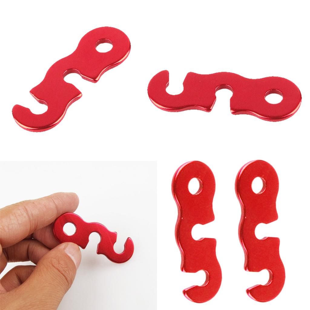 Buy 10pcs Outdoor Camping Red Aluminum Tent Wind Rope Stopper Adjust ...