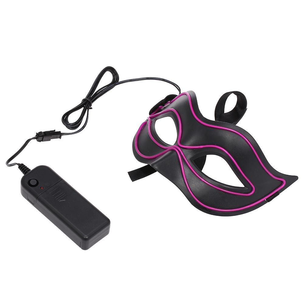 LED Luminous Flashing Face Mask Party Masks Light Up Dance Cosplay ...