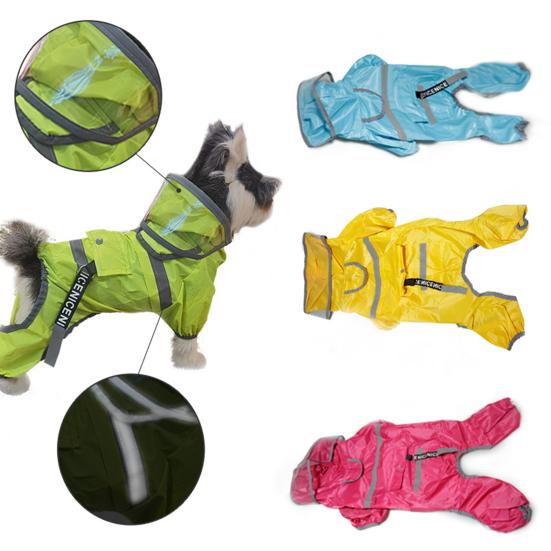 Buy liqiangang Pet Rainwear Transparent Large Hood Brim Rainproof Four ...