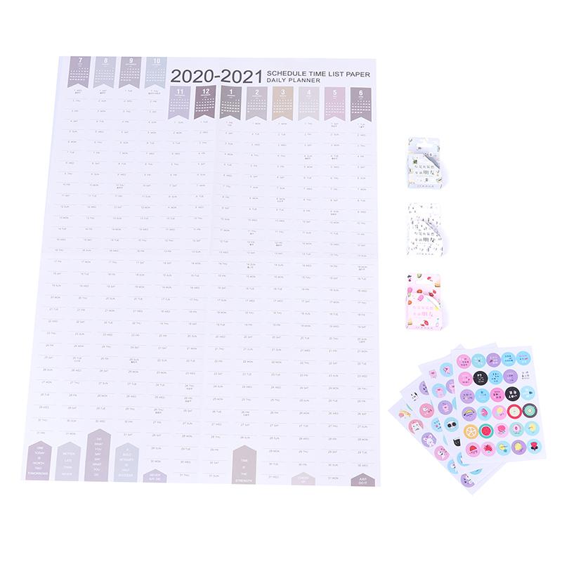 Buy 2021 Block Year Planner Daily Plan Paper Wall Calendar For Office ...