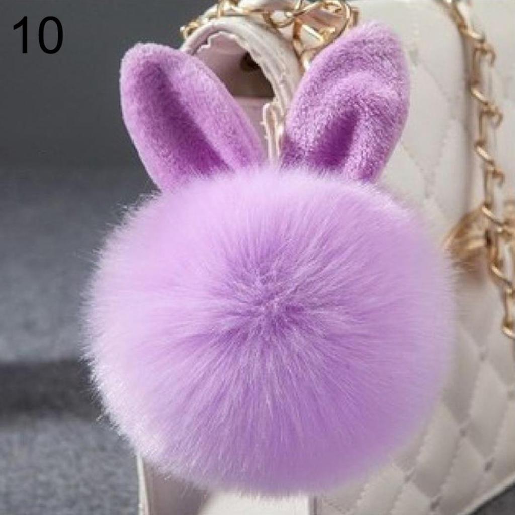 Мягкие кроличьи ушки из искусственного меха с помпонами и мячом, сумка ...