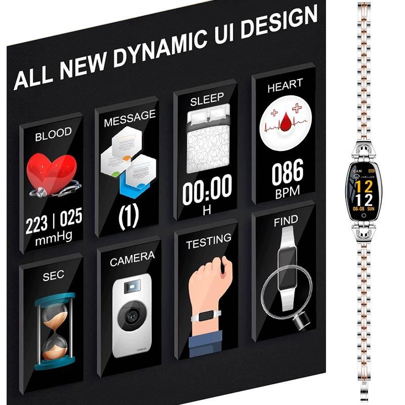 Buy Women Smart Wristband Fitness Tracker Bracelet Heart Rate Blood ...