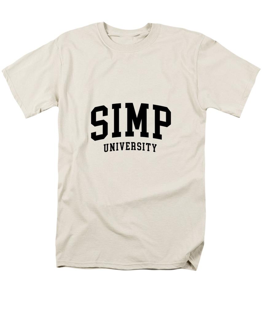 Buy Men Premium Cotton Simp University College Print Tees Funny ...