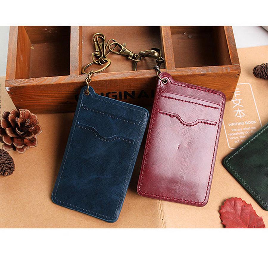 Buy Retro Unisex Key Chain Card Holder Wallet Case Key Card Organizer ...