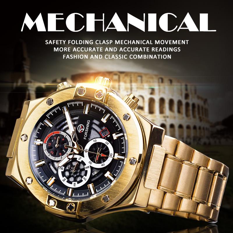 Buy Mechanical Watches Automatic Multifunction 6 Hands Date Luminous ...
