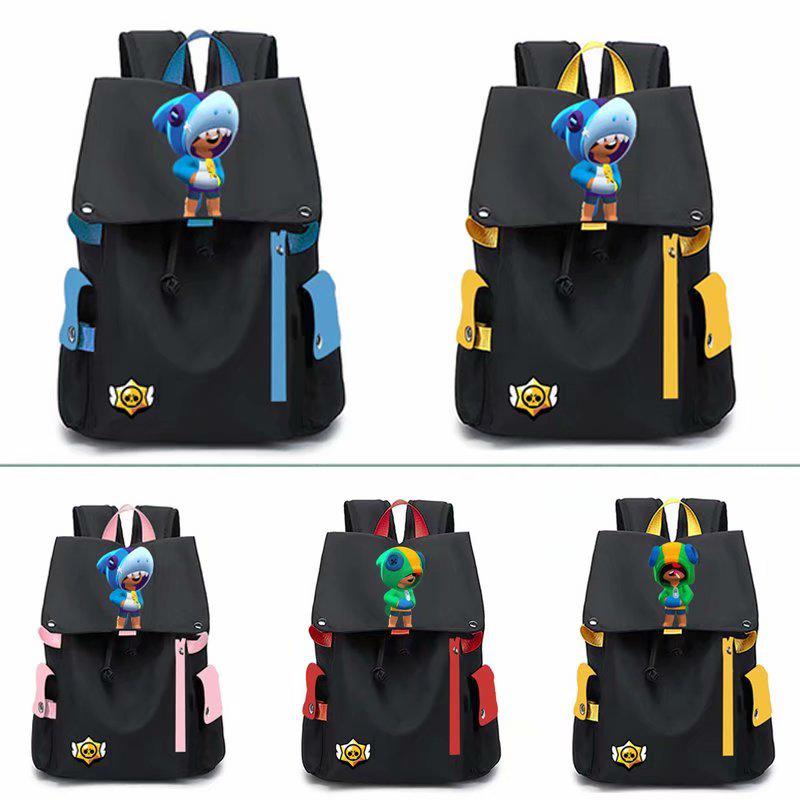 Buy Brawl Stars Travel Bag Casual Computer USB Charging School Backpack ...