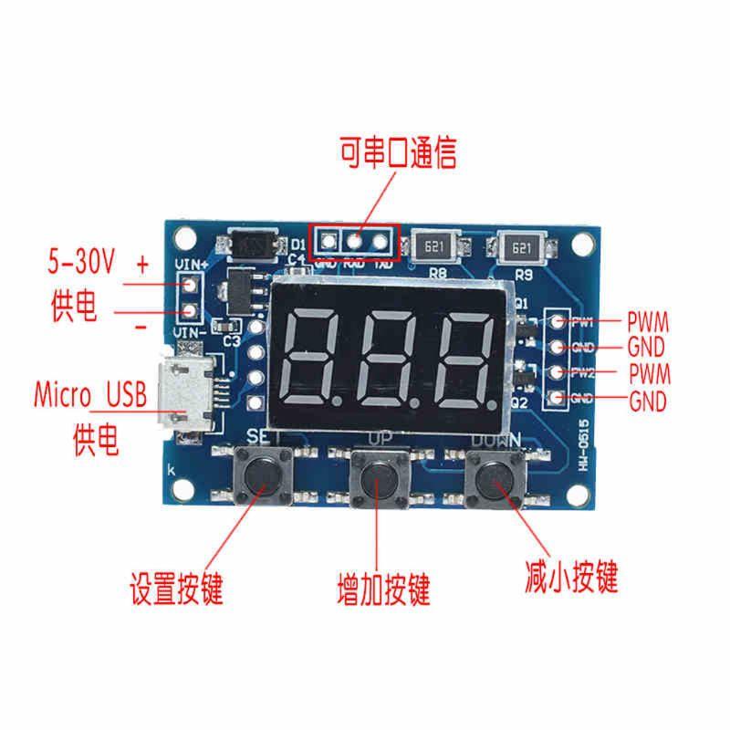 Signal Generator 2CH PWM Pulse Adjustable Module Duty Cycle Square Wave ...