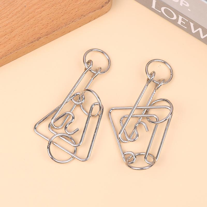 Buy Challenging Metal Wire Puzzle Brain Teaser Game Triangle Ring ...