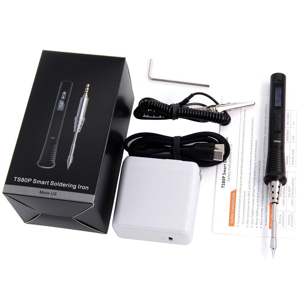 Buy Mini TS80P Portable Electric Soldering Iron USB Type-C Programable ...